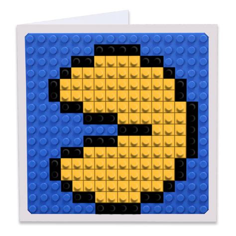 Pacman Build On Greeting Card Brik