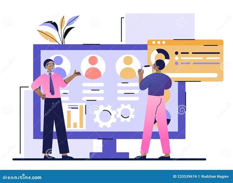 Enterprise Architecture Concept Banner Header Cartoon Vector