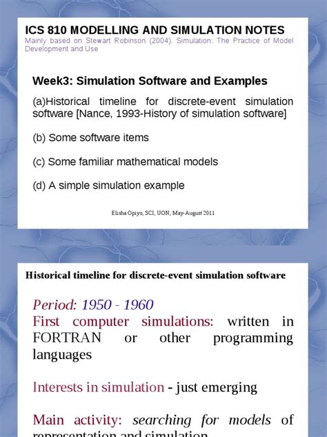 Ics 810 Modelling And Simulation Notes A B C D Pdf Torque