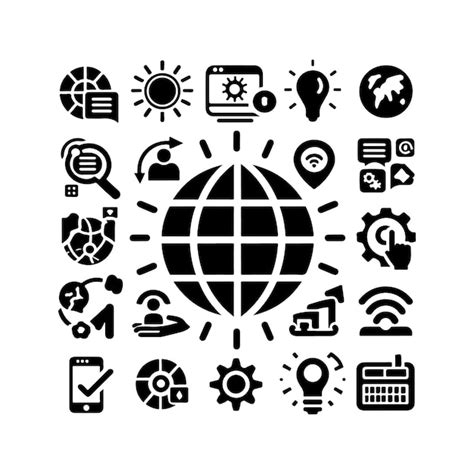 minimal thin line web icon set outline icons collection simple vector