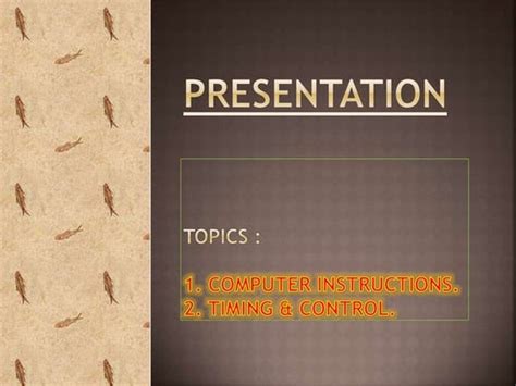 Timing And Control Ppt