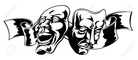 Comedy And Tragedy Masks Drawing At Getdrawings Free Download
