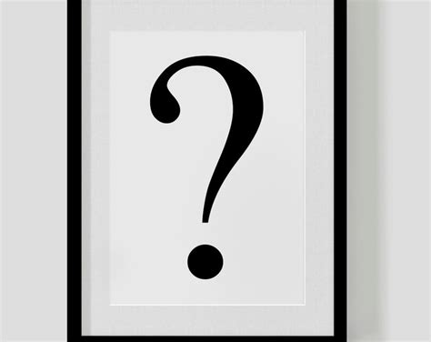Question Mark Poster Print Custom Colours — Designer Punctuation Typographic Poster Geek