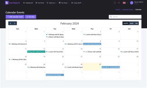 New In V Setup Calendar View On Your Laravel Projects Backpack For Laravel
