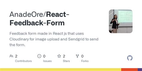 Github Anadeorereact Feedback Form Feedback Form Made In React Js