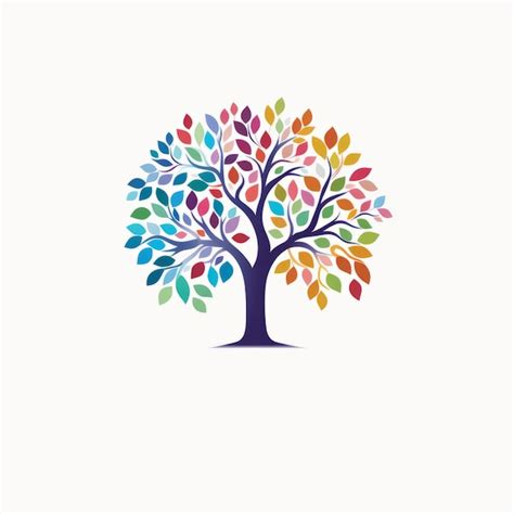 Premium AI Image Colorful Tree Logo For Dementia Care Delicate Compositions With Harmonious