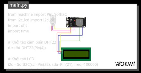Dht22 Lcd I2c Esp32 Wokwi Esp32 Stm32 Arduino Simulator