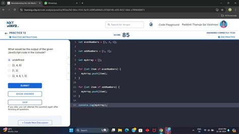 Thanuja Peddinti On Linkedin Day91 100daysofcode Ccbp Ccbpian Nxtwave Javascript
