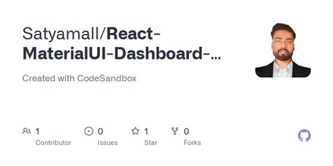 GitHub Satyamall React MaterialUI Dashboard Assignment Created With CodeSandbox