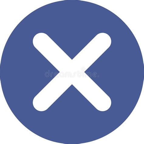 Close Or Remove Icon Simple Blue Icon In Flat Style Stock Vector Illustration Of Close
