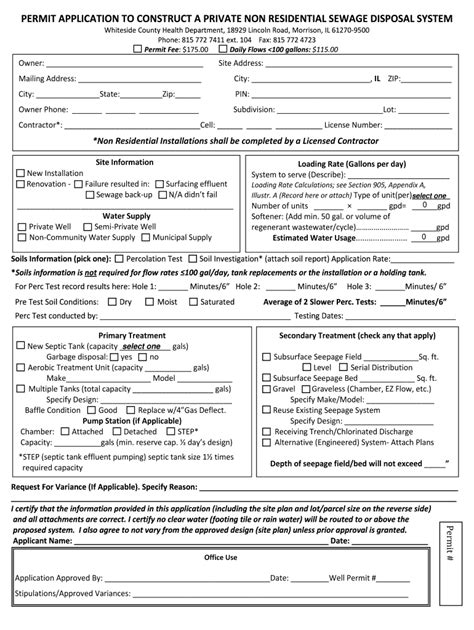 Permit Application To Construct A Private Non Whitesidehealth Form Fill Out And Sign Printable