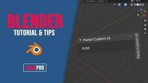 Blender 282 Python Creating A Panel Ui Youtube