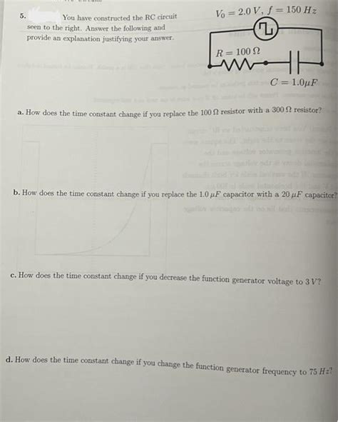 Solved You Have Constructed The RC Circuit Seen To The Chegg Com