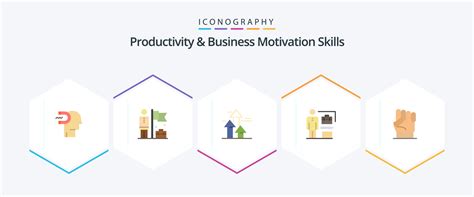 Productivity And Business Motivation Skills 25 Flat Icon Pack Including