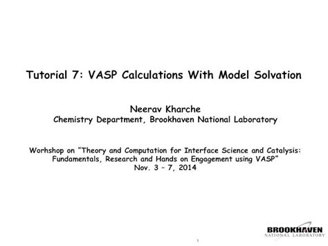 PDF Tutorial VASP Calculations With Model Solvation DOKUMEN TIPS
