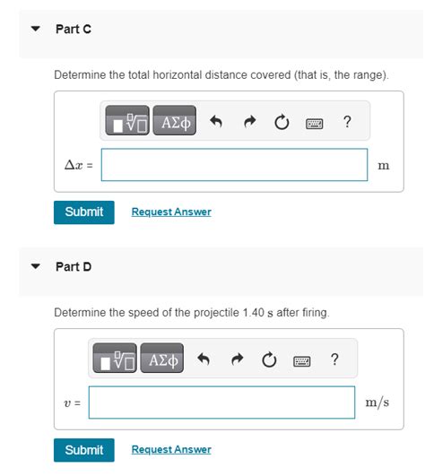 Solved A Projectile Is Fired With An Initial Speed Of