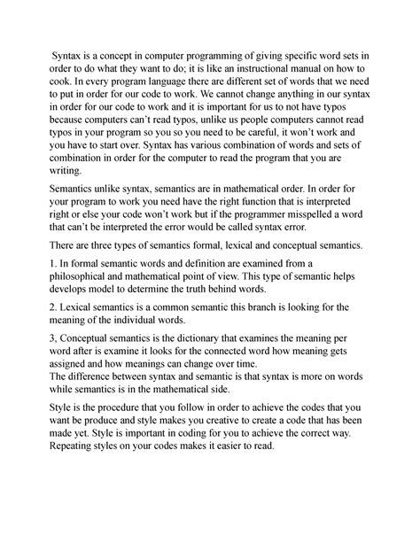 Document 2 15 Lecture For Syntax Syntax Is A Concept In Computer
