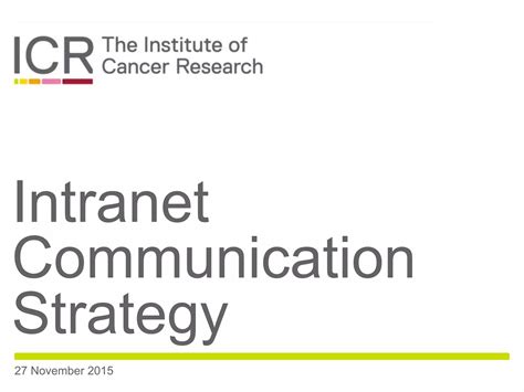 Intranet Communication Strategy Ppt
