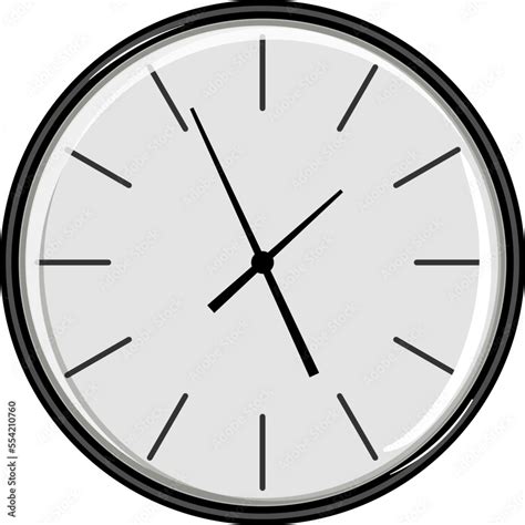 Time Wall Clock Cartoon Time Wall Clock Sign Isolated Symbol Vector Illustration Stock Vector