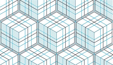 Premium Vector Geometric Cubes Abstract Seamless Pattern D Vector Background Technology