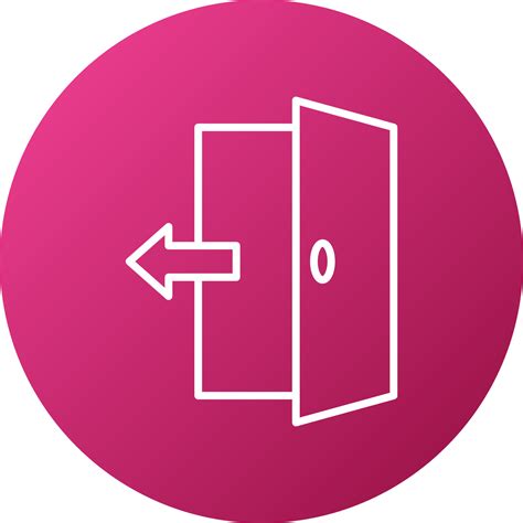 Exit Door Icon Style Vector Art At Vecteezy