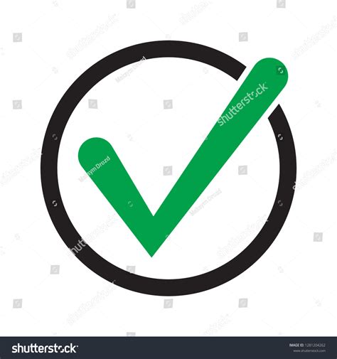 Check Icon Checkmark Vector Approved Symbol Stock Vector Royalty Free Shutterstock