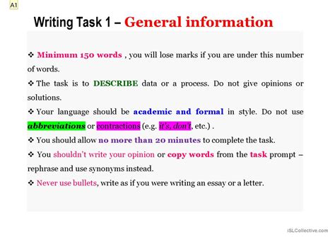How To Write IELTS Task Academic English ESL Powerpoints