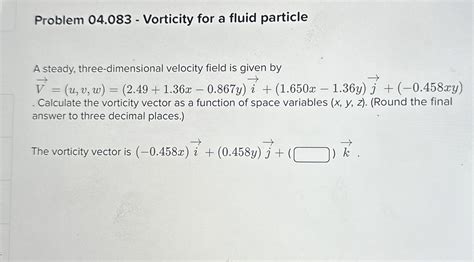 solved problem 04 083 ﻿vorticity for a fluid particlea