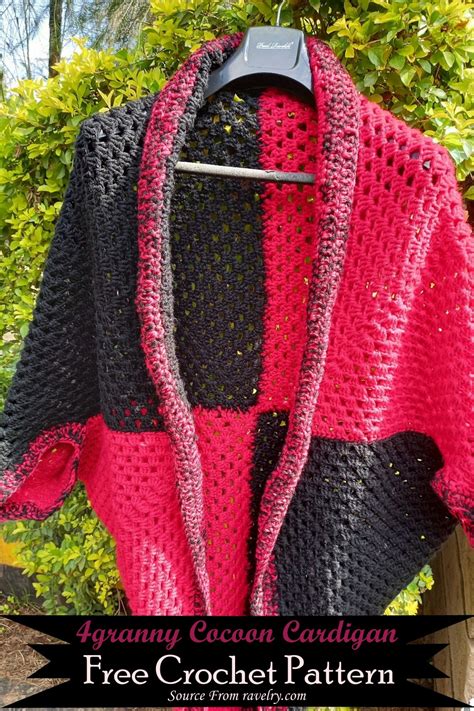 15 Free Crochet Cocoon Cardigan Patterns