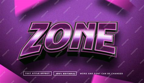 Premium Vector Purple Zone Text Effect Editable