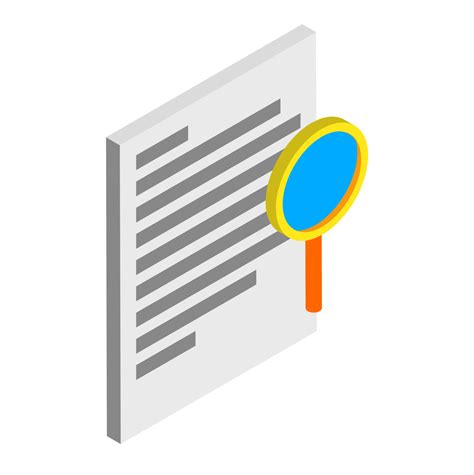 3d style of searching document element 24287131 vector art at vecteezy