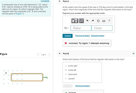 Solved Part A A Rectangular Loop Of Wire With Dimensions