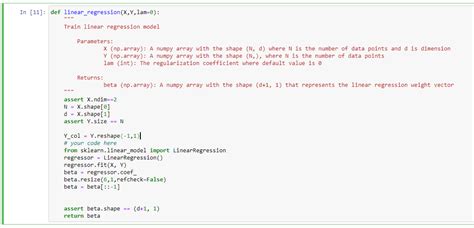 Python Write A Function Linearregression That Fits