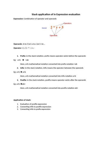 Stack Application Of In Expression Evaluation Pdf Computer Programming Mathematical Logic