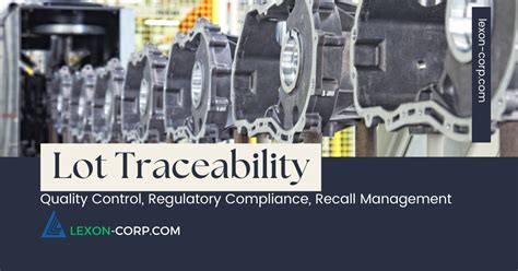 Lot Traceability Quality Control Regulatory Compliance Recall