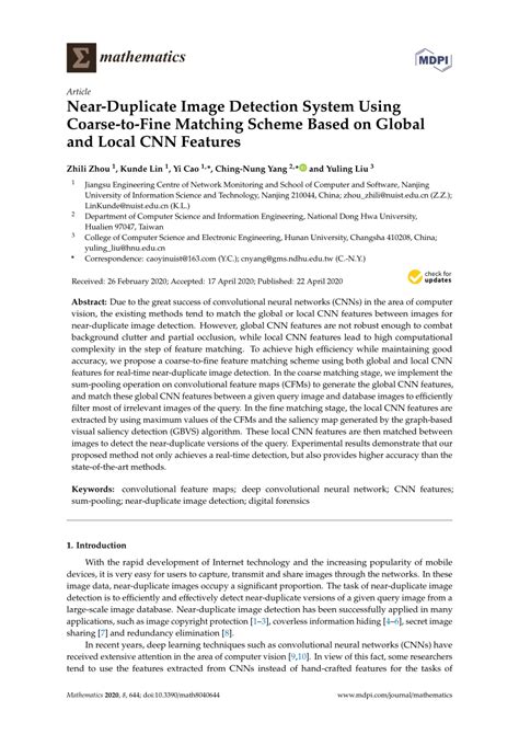 Pdf Near Duplicate Image Detection System Using Coarse To Fine