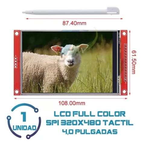 Display Pantalla Lcd 320x480 4 0 Tactil Spi St7796 Arduino Mercadolibre