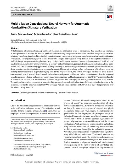 multi dilation convolutional neural network for automatic handwritten
