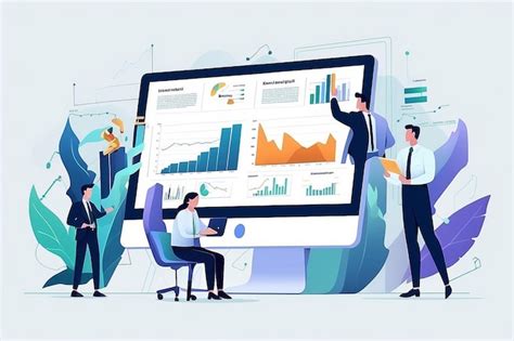 Premium Photo Flat Vector Design Statistical And Data Analysis For Business Finance Investment