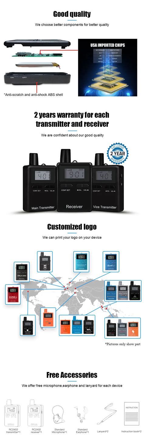 Portable Uhf Full Duplex Digital Way Communication Radio Wireless Intercom System For Tourist