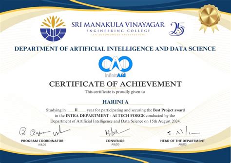 Harini A On Linkedin Ai Innovation Teamwork Artificialintelligence Achievement Proudmoment