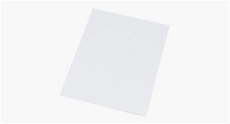 단일 종이 시트 목업 3d 모델 59 Max Obj C4d Unknown Free3d