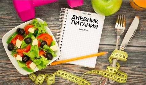Дневник питания шаблон — личный опыт диетолога