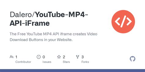 github dalero youtube mp4 api iframe the free youtube mp4 api iframe