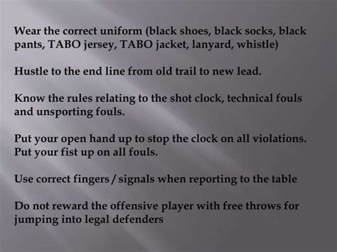 FIBA Mechanics Reminders PPT