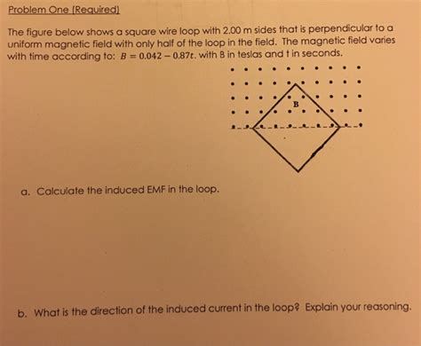 Solved Problem One Required The Figure Below Shows A Square Chegg