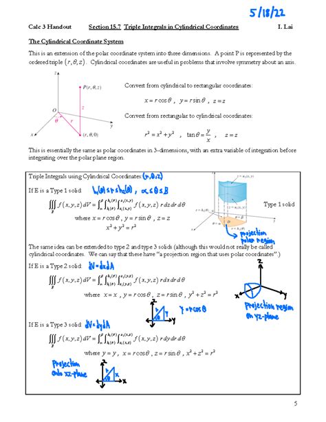 Triple Integrals Using Cylindrical Coordinates Lesson 157 5 Calc 3