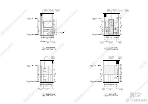 办公楼办公室立面图施工图下载【id1126724964】知末案例馆