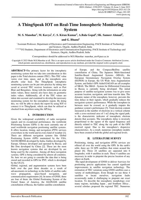 Pdf A Thingspeak Iot On Real Time Ionospheric Monitoring System