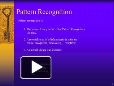 Pattern Recognition Presentation Free To Download